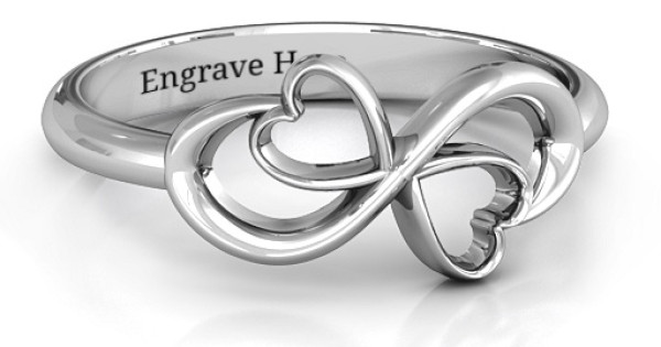 Duo Of Hearts Infinity Ring