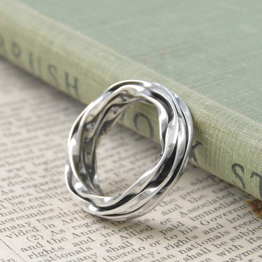 Chunky MensOxidised Wrap Ring